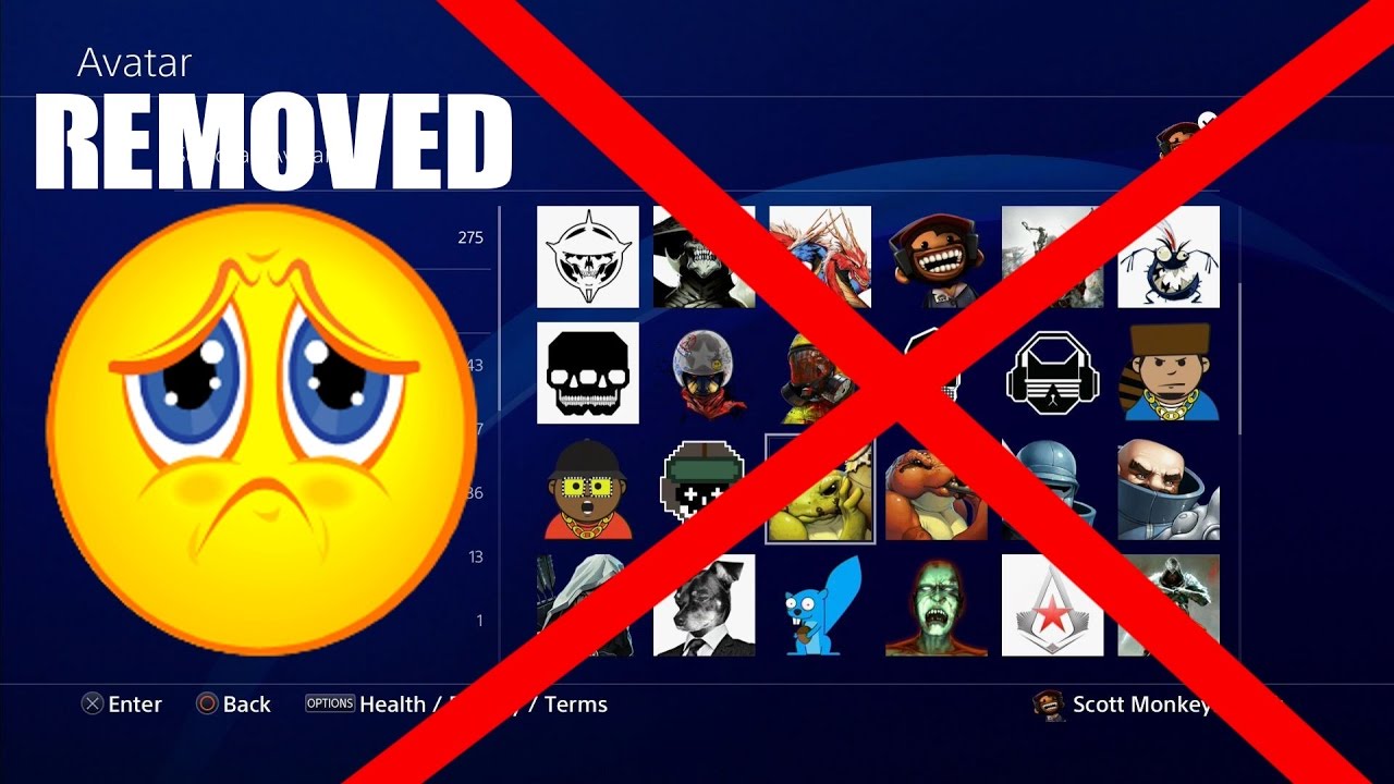 SONY REMOVES ALL AVATARS FROM PS4 2017 - YouTube