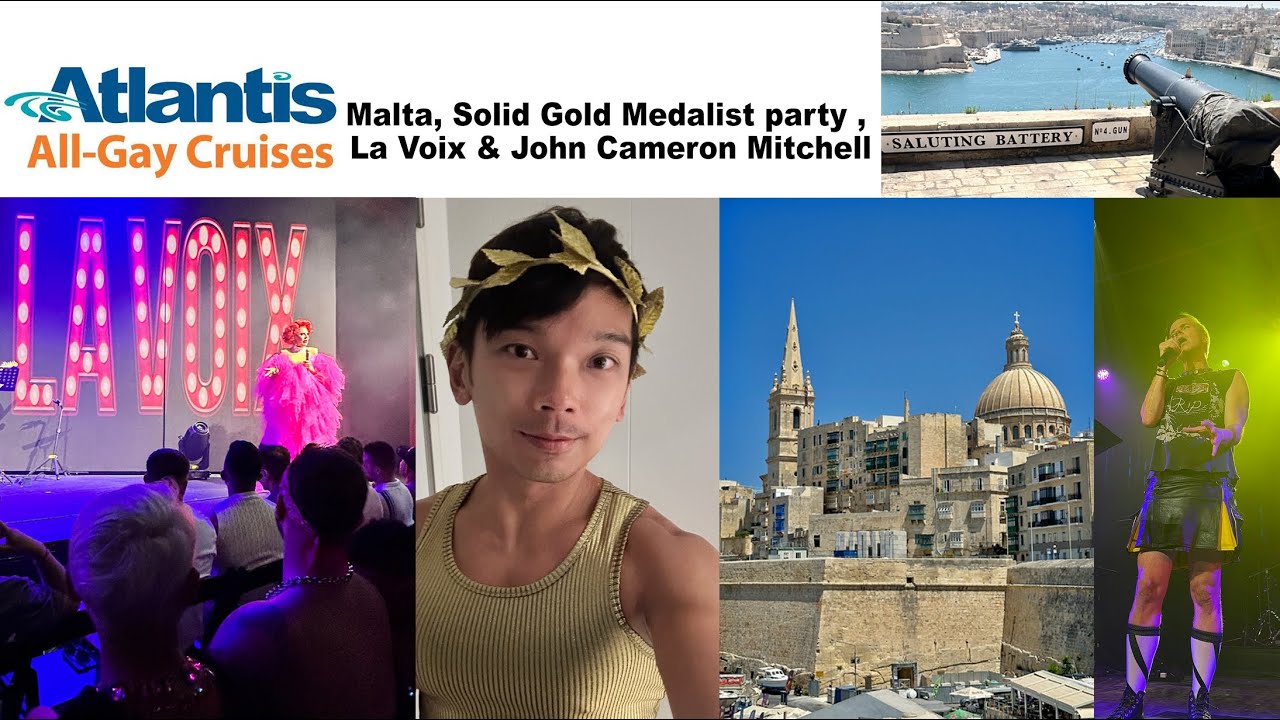 Atlantis gay cruise at Malta, Solid Gold Medalist party , La Voix ...