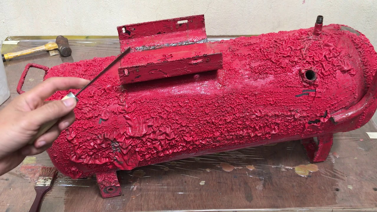 Air Compressor Restoration - Remove paint - YouTube