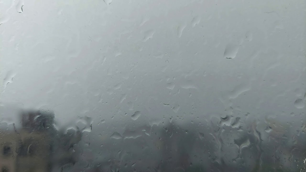 4K Rain on Window Glass Screensaver With Sound || Background Free ...