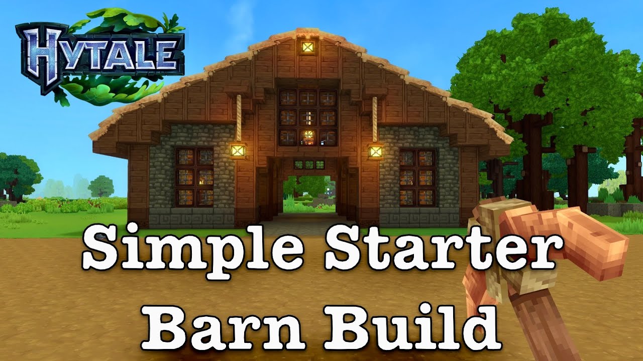 Starting my Farm with a Simple Barn in Hytale / No Mods - YouTube