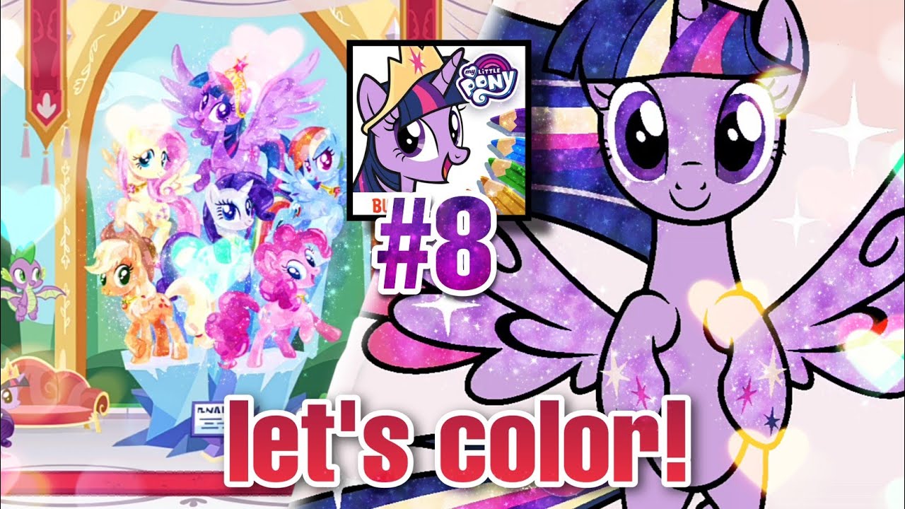 Budge studios | My little pony color by magic gameplay walkthrough part ...