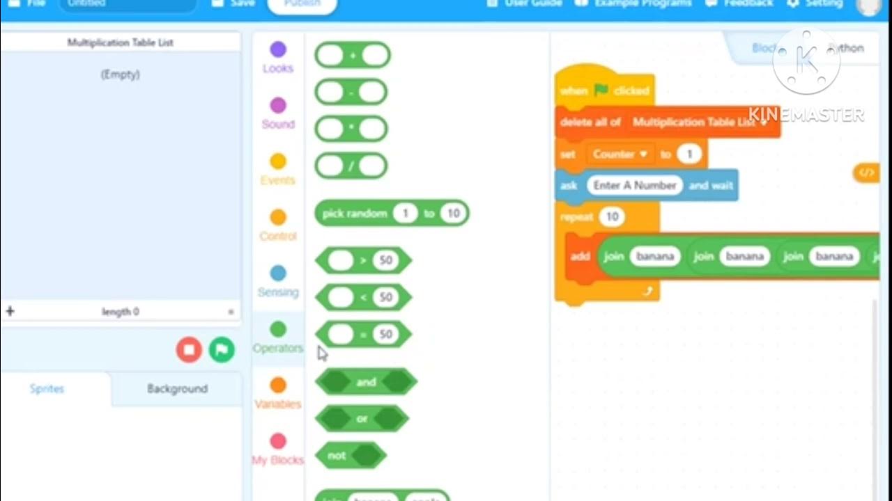 Multiplication Table in Scratch Programming - YouTube
