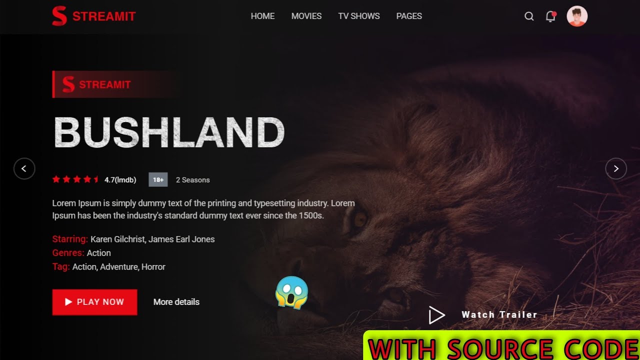 How To Create An Movie Website Using Html Css Javascript And Bootstrap Bootstrap Website