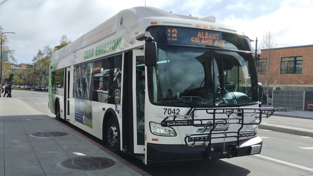 Fast! AC Transit 2022 New Flyer XHE40 #7042 on Line 18 - YouTube