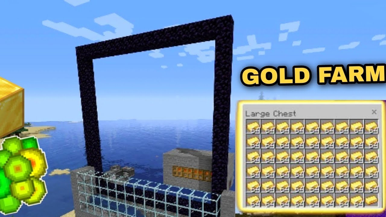 I MAKE EASYEST GOLD FARM IN MINECRAFT POCKET EDITION (1.19+)||JAVA ...