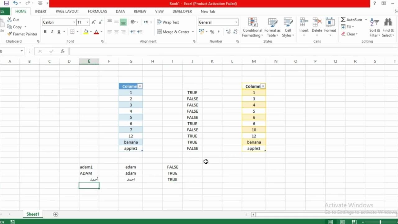 Compare Two Columns in Excel (Exact Function) - YouTube