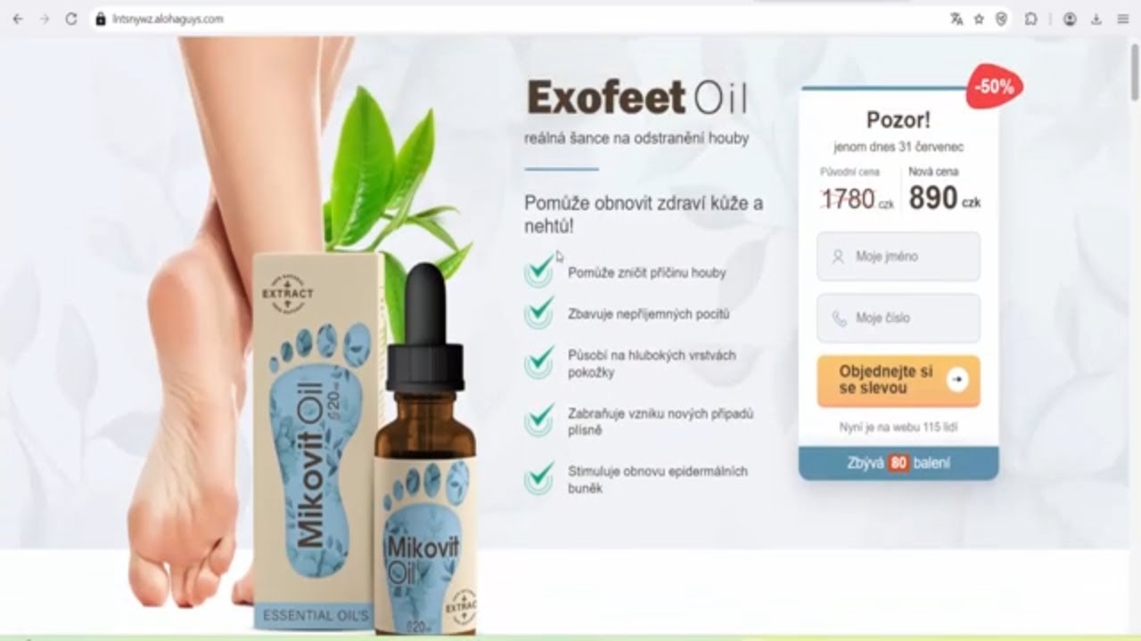 EXOFEET OIL (Czechia) - Oil for fungal skin infections - YouTube