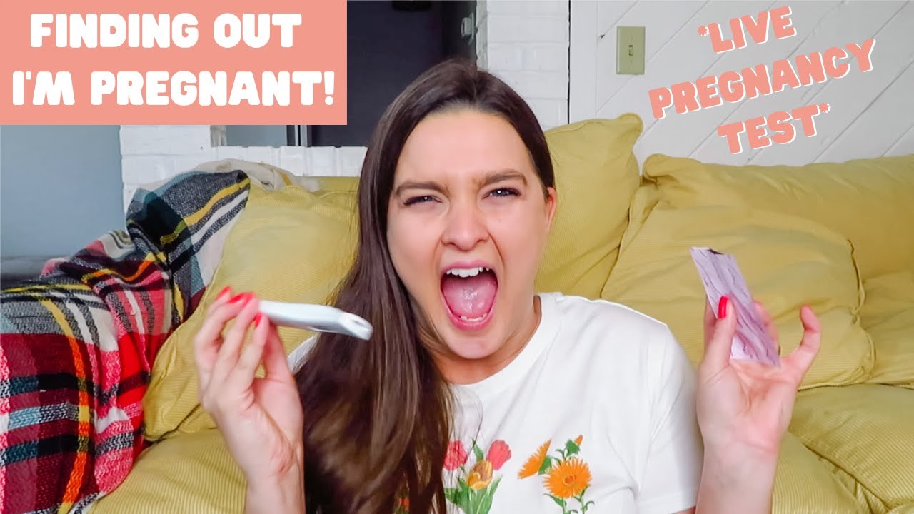 Finding Out Im Pregnant Live Pregnancy Test First Time Mom Youtube