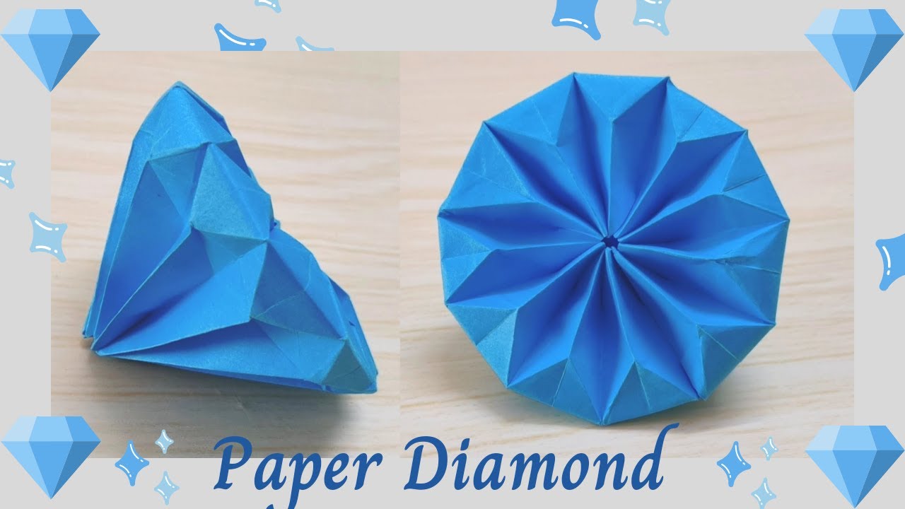 DIY Paper Diamond 💎|| How to fold Paper Diamond|| Paper Crafts|| All in ...