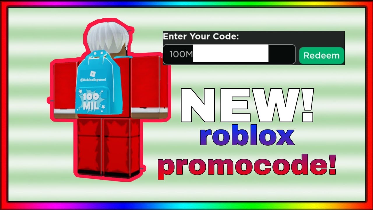 NEW! Roblox 100MIL backpack PROMOCODE! | Roblox Promocode - YouTube