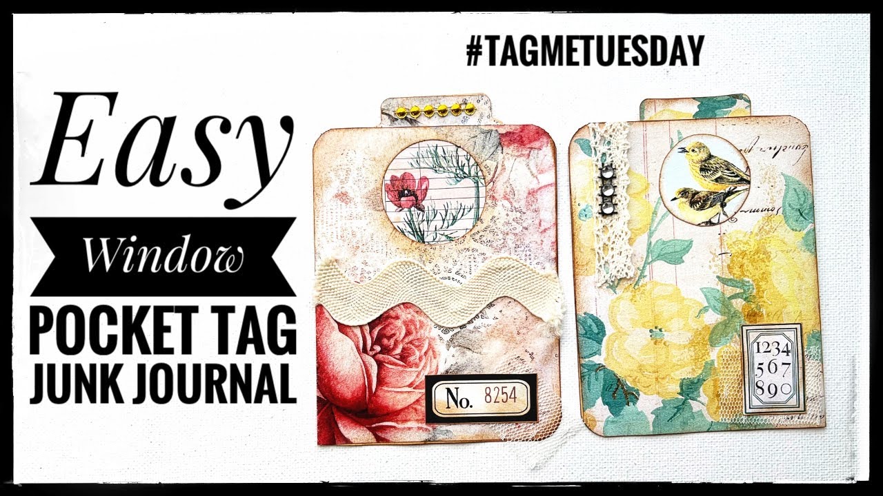 Easy - Window Pocket Tags - Two Ways - Junk Journal - YouTube