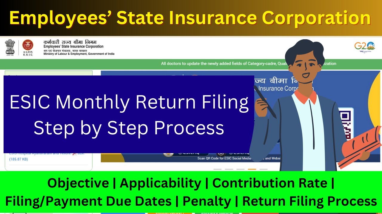 Monthly ESIC challan in 2023 | Generate ESIC returns complete procedure ...