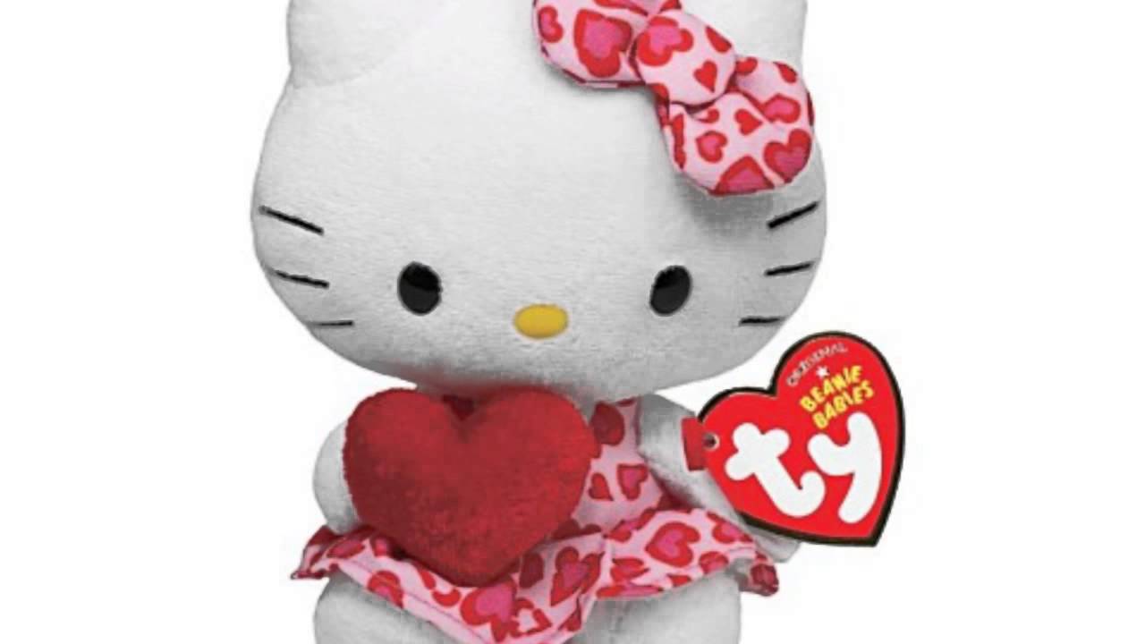 Ty Beanie Babies Hello Kitty Heart Dress Holding Heart Plush - YouTube