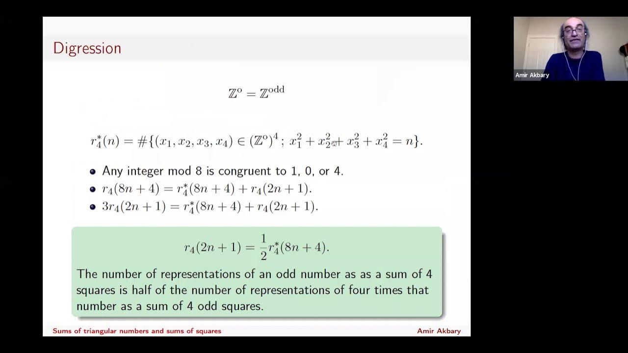 Sums of triangular numbers and sums of squares - YouTube