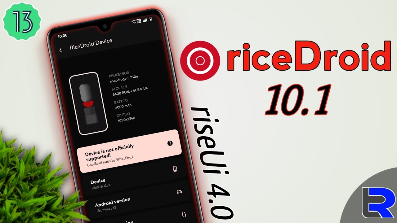 Realme X2🔥Latest RICEDROID v10.1 Android 13 Custom ROM Detailed Review ...