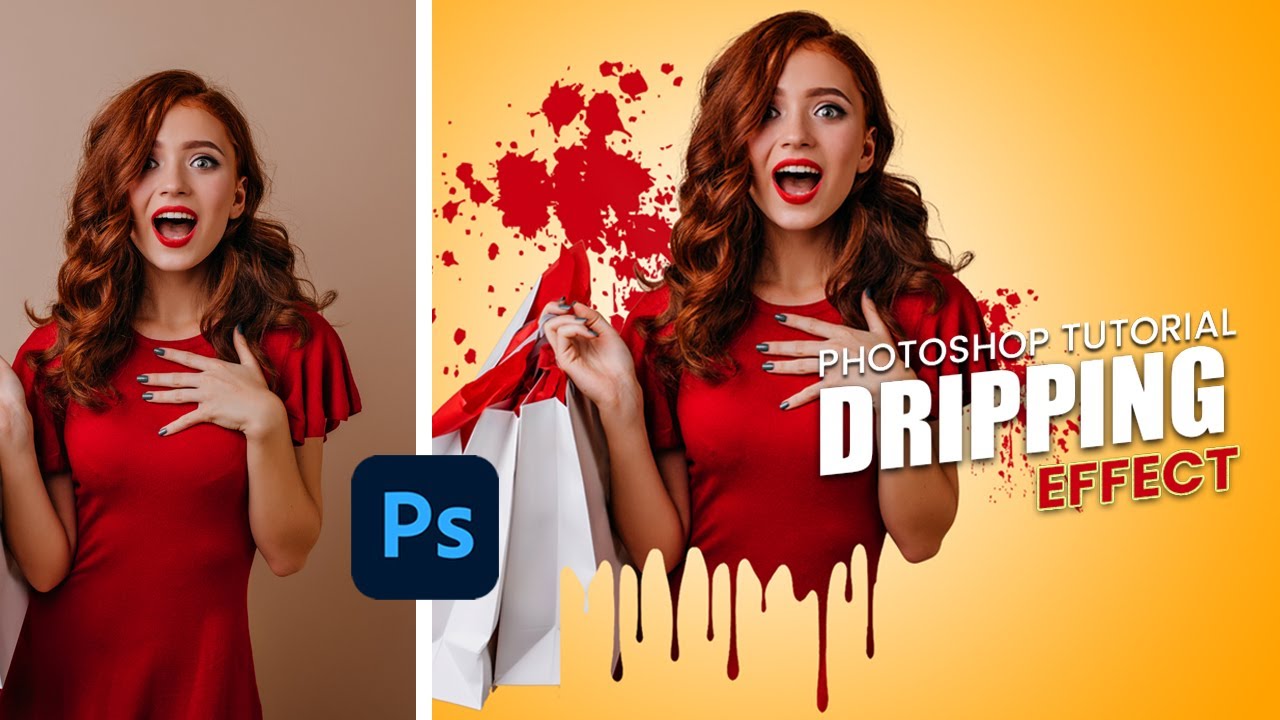 Dripping Effect | Splatter Effect | Photoshop Editing Tutorial # ...