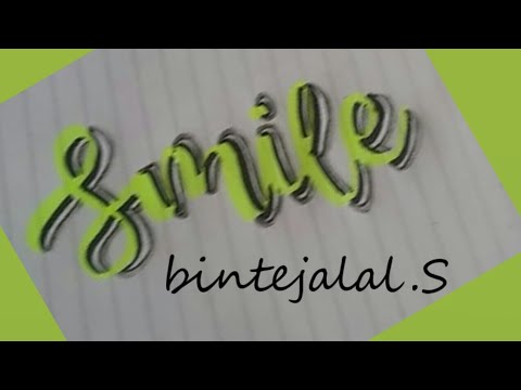 Hand lettering( 3d style) with the very basic and available supplies ...