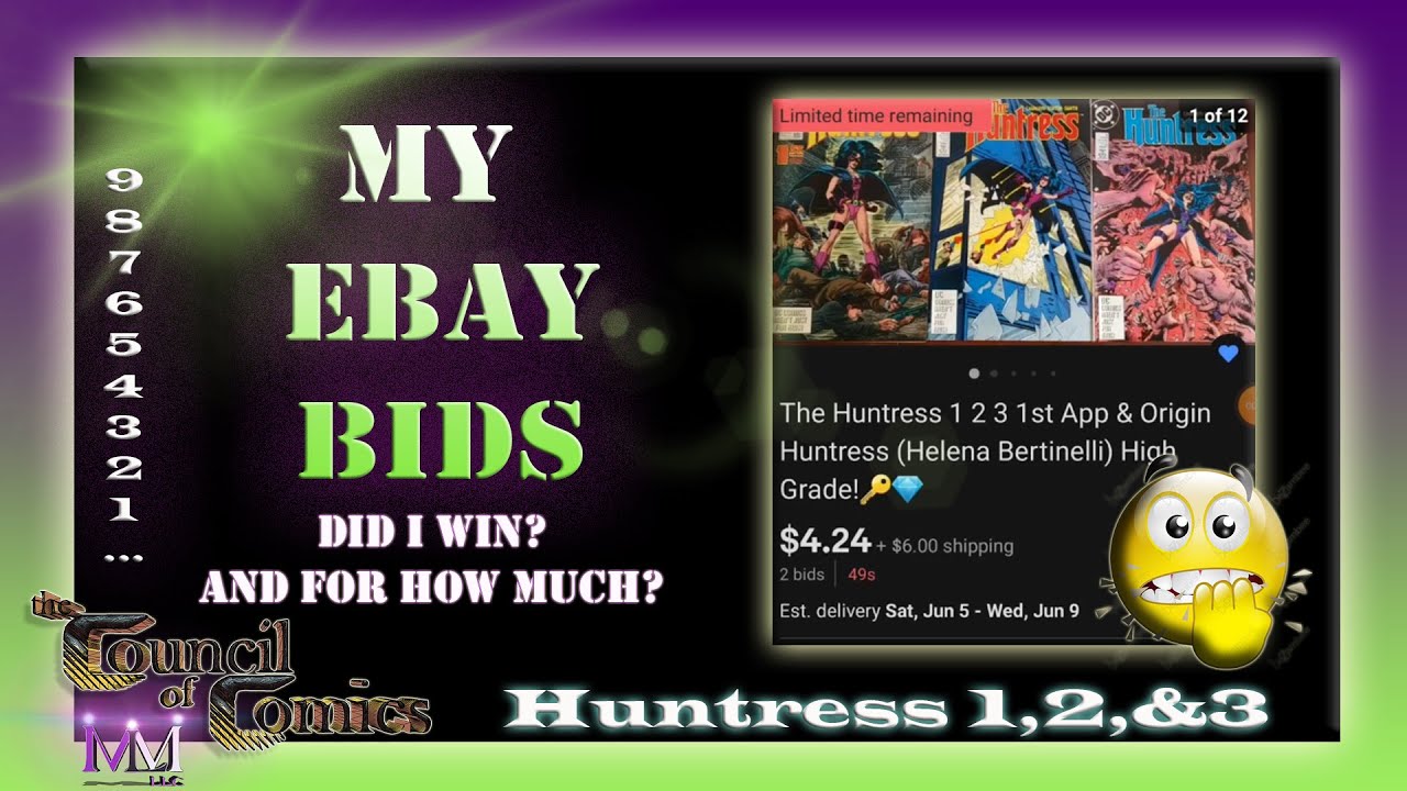 The Council of Comics: My EBay Bids - Huntress 1, 2, & 3. Did We Win ...