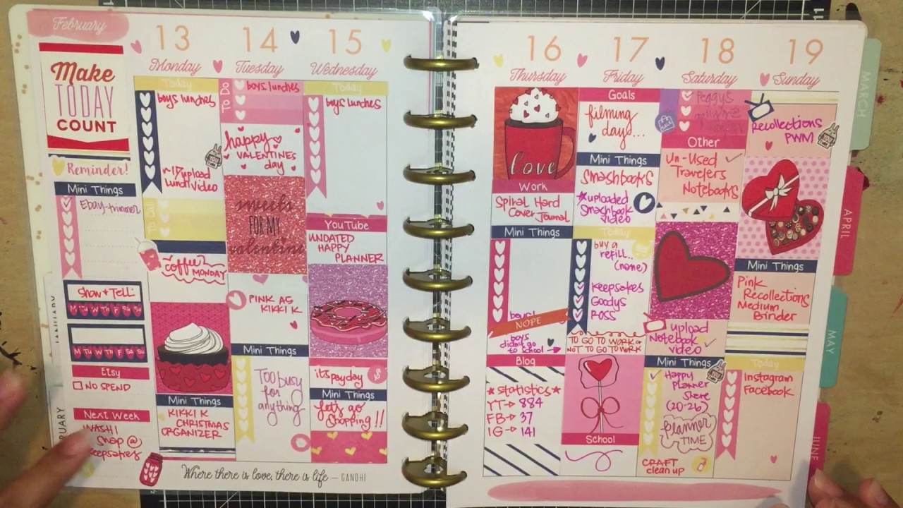Happy Planner Flip Through Jan-Mar 2017 - YouTube