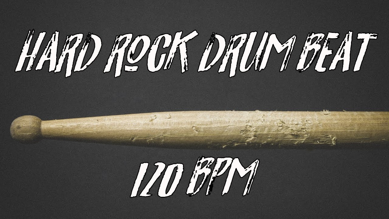 Hard rock drum beat 120 bpm - YouTube