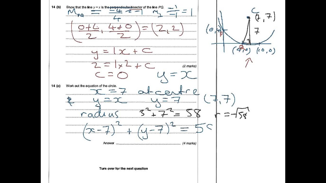 Further maths practice paper Set 3 NC Q13-16 - YouTube