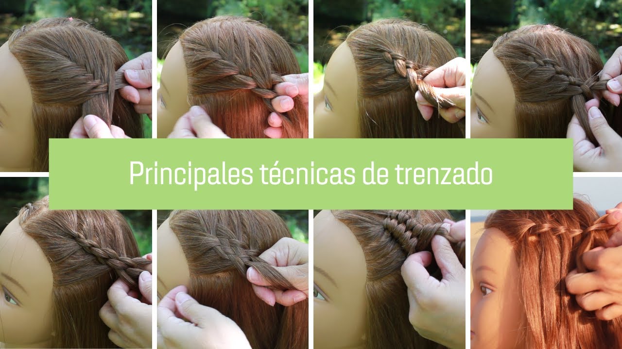 10 Principales técnicas de trenzado - Trenza francesa, Trenza espiga ...