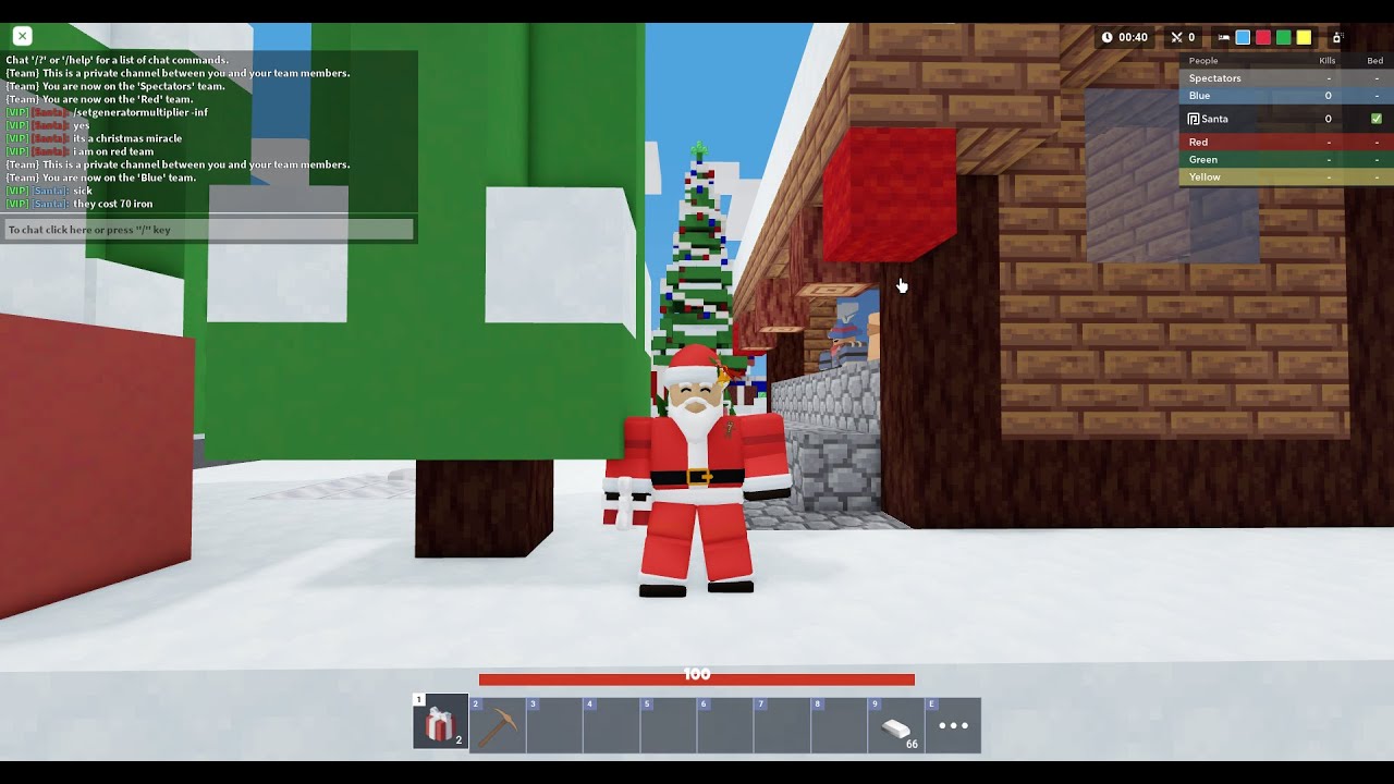Santa Kit! Roblox BedWars - YouTube