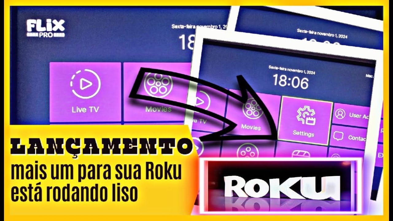 SAIUUU UM APLICATIVO MUITO TOP PARA SUA SMARTV ROKU FLIX PRO FUNÇÕES ...