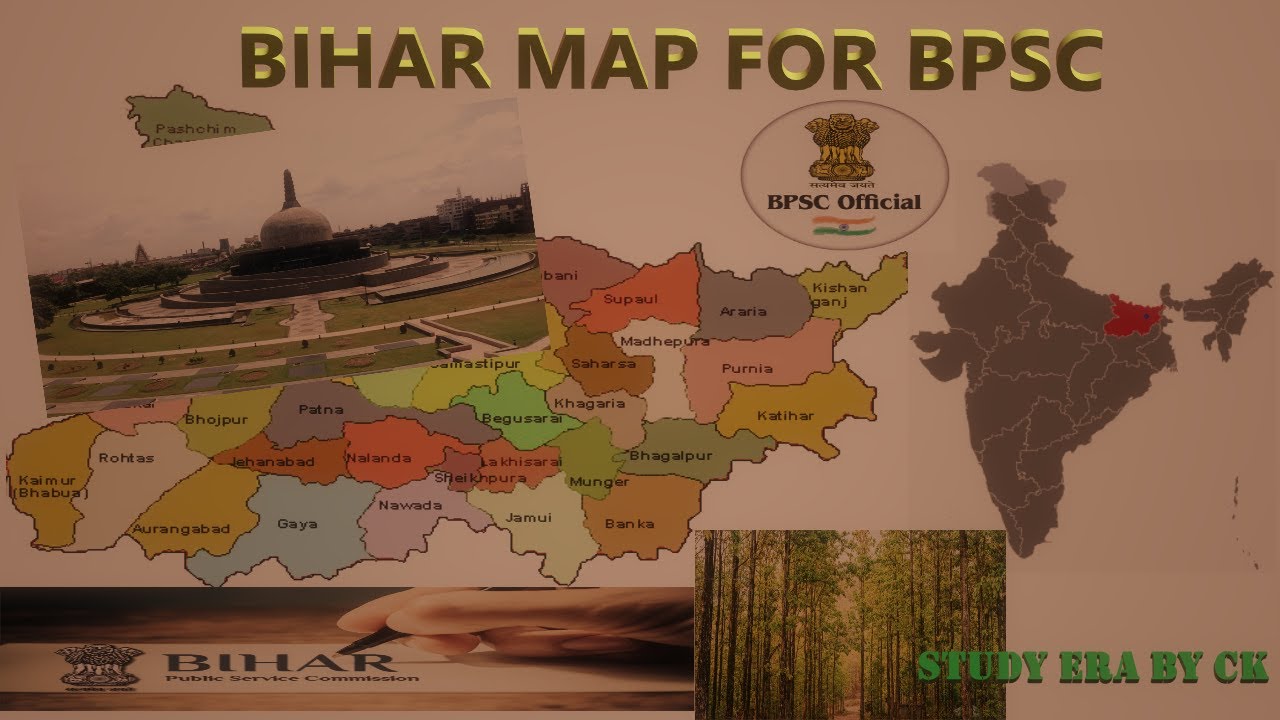 BIHAR MAP FOR BPSC | BIHAR MAP FOR BPSC | BIHAR MAP FOR BPSC | STUDY ...