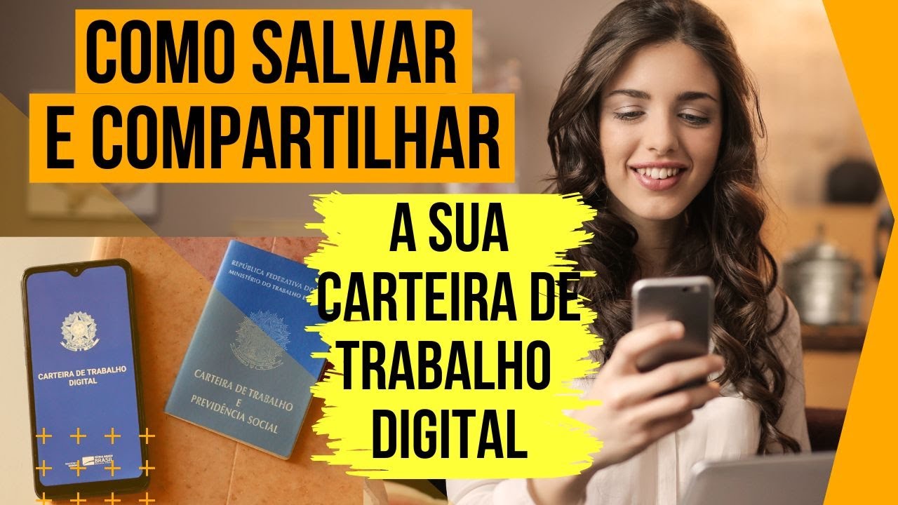 Como salvar e compartilhar a sua carteira de trabalho digital. #ctps - YouTube