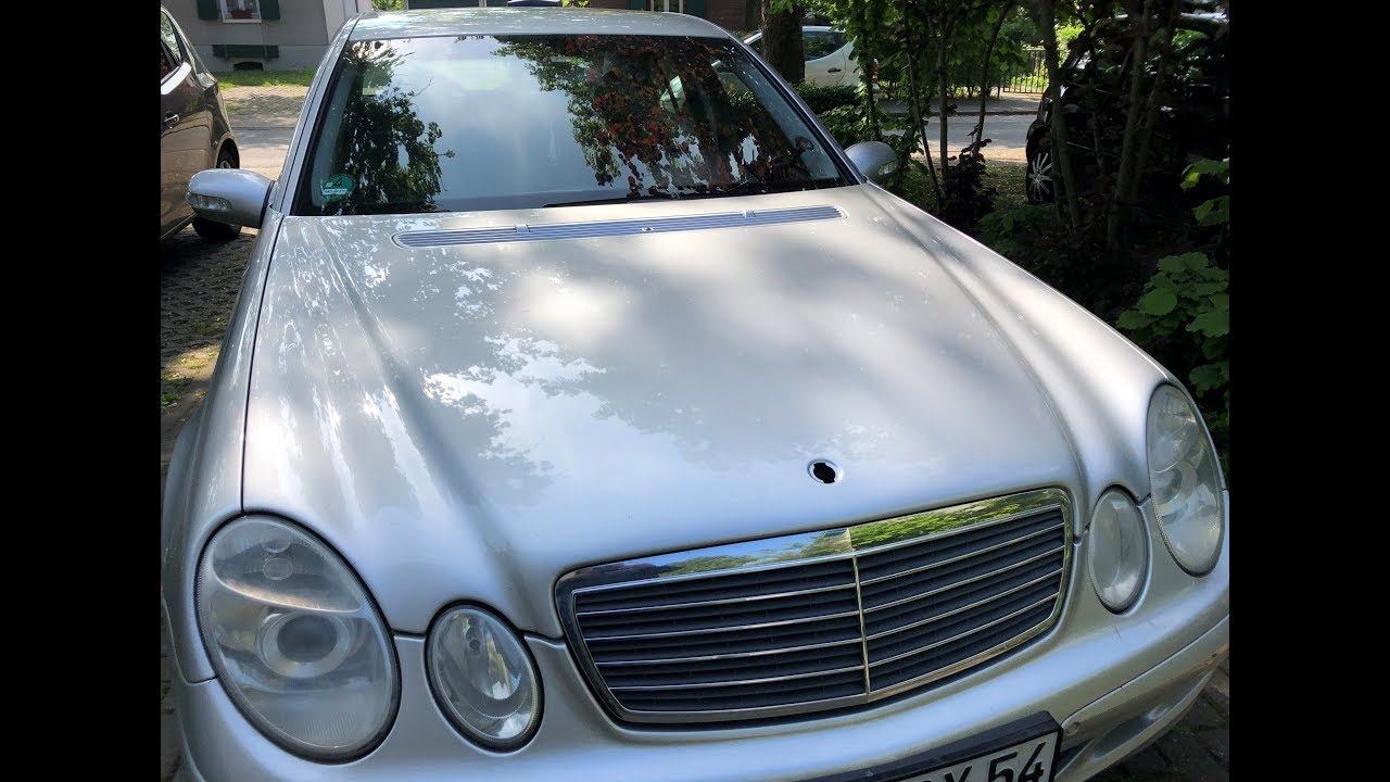 Mercedes-Benz W211 Bj-04 Motorhaube Stern Erneuern(renew bonnet star ...