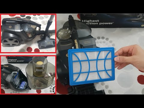 Torbasız Süpürge Filtre Temizliği Toz Haznesi Temizliği Philips Marathon Ultimate