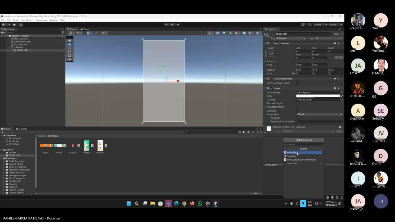 Unity, como insertar scroller vertical - YouTube