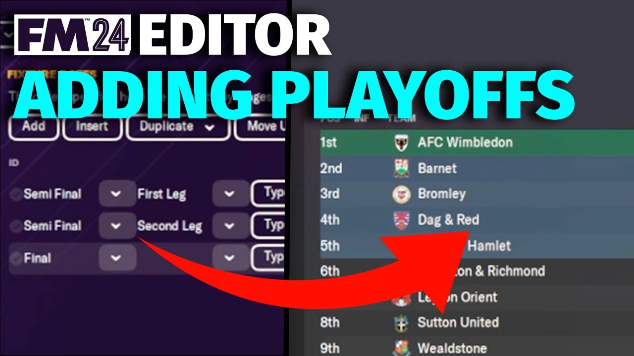 FM24 Editor: How To ADD PLAYOFFS - YouTube