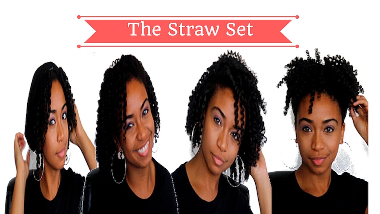 How To Do A Straw Set On Natural Hair Youtube