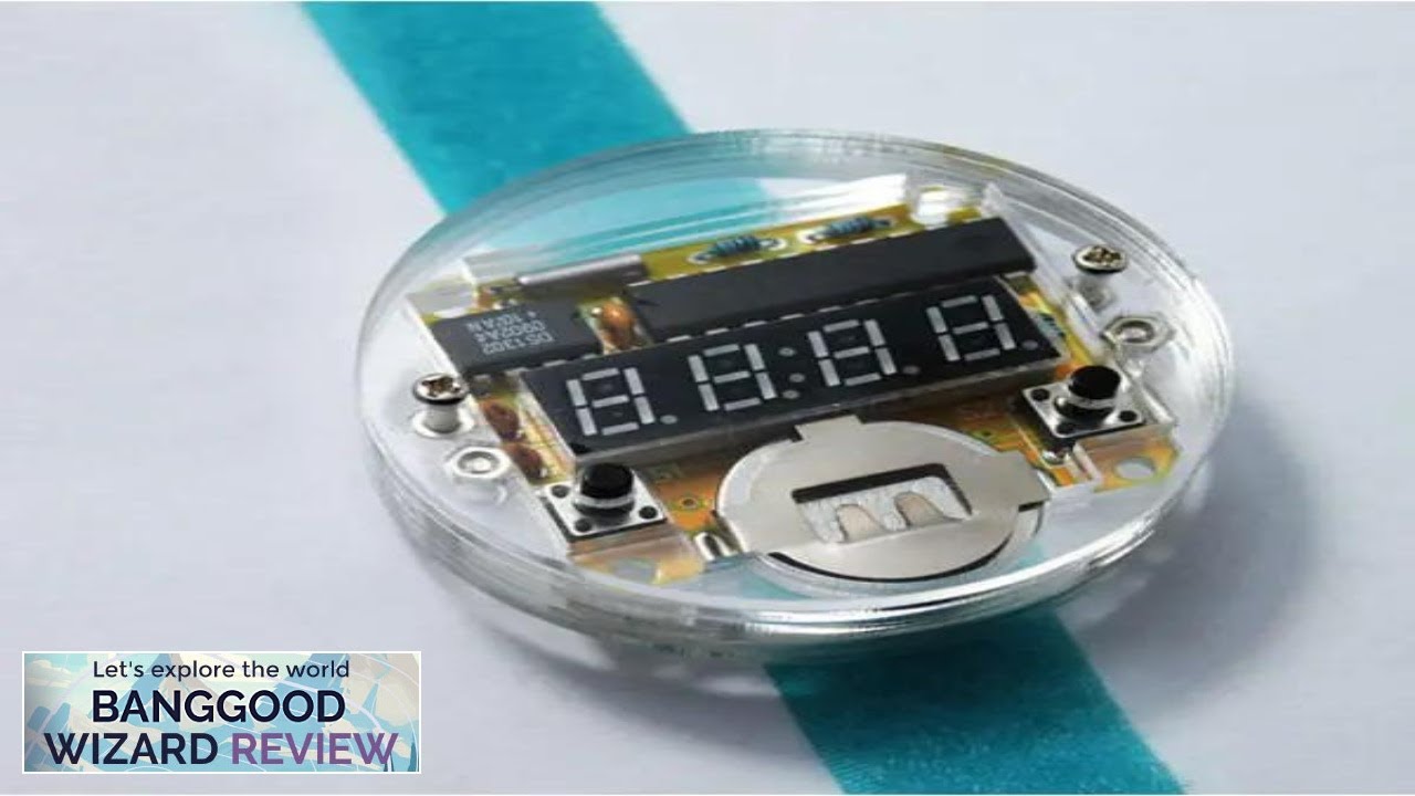 DIY LED Digital Watch Electronic Clock Kit With Transparent Cover ...