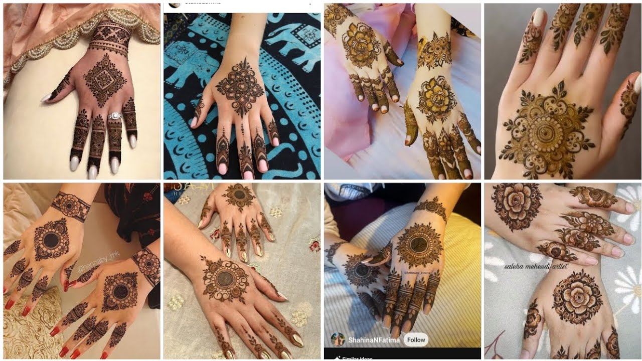 simple goal tikki mehndi design | beautiful mehndi design for eid ...