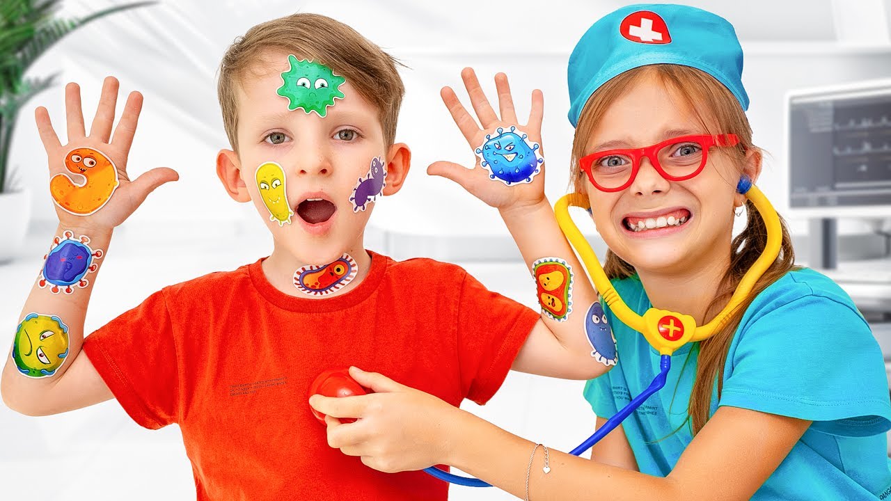 Healthy Eating with Stickers and Good Habits for Kids - YouTube