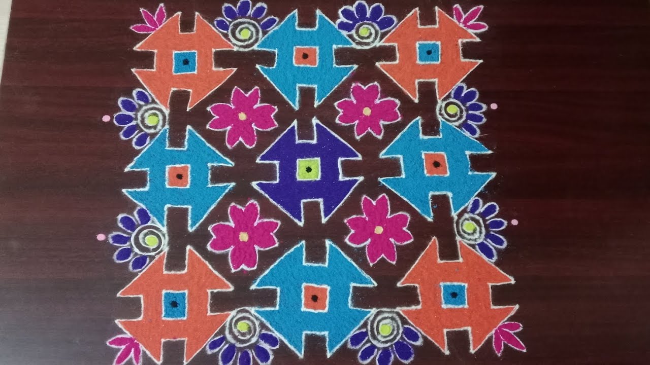 18 * 18 Dots Beautiful and Unique Kolam || #latestuniquekolam # ...