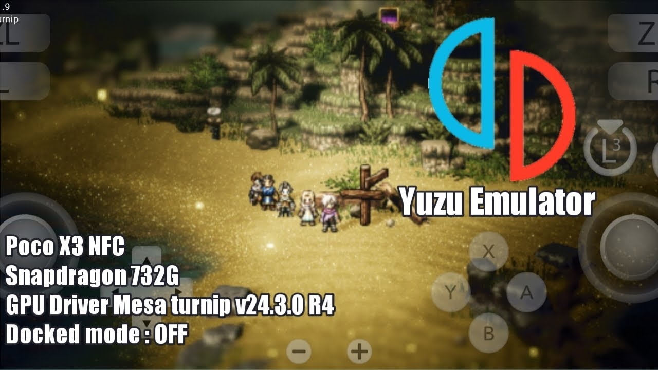 Tutorial Yuzu Emulator Android : Octopath Traveler test on Poco X3 NFC ...