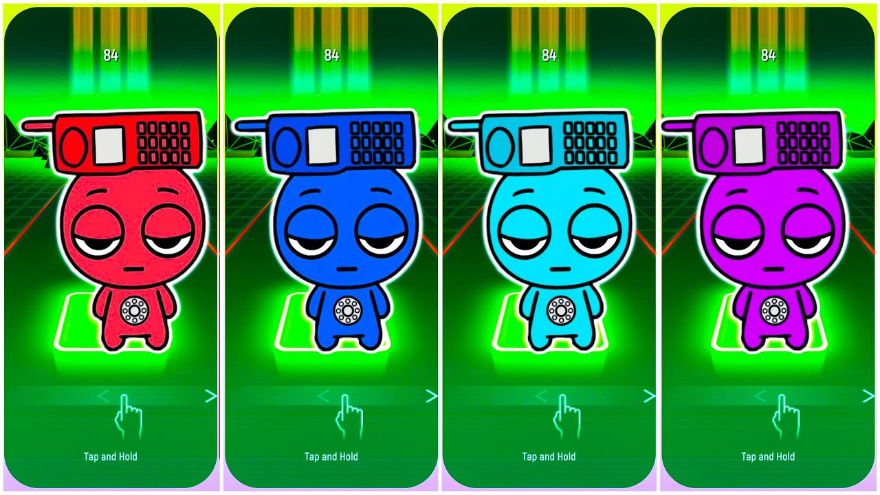 Sprunki Tele vs Sprunki Tele Blue vs Sprunki Tele Purple in Tiles Hop ...