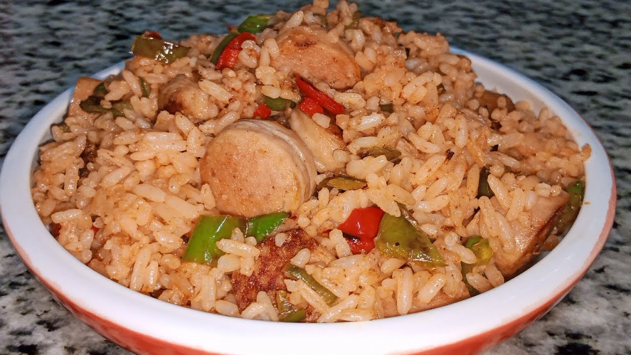 Vegetable, sausage Rice (Instant).Emz kitchen. - YouTube