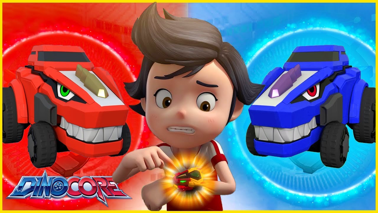 Dinocore Game Cartoon | Robot Car Fire, Water | Dinosaur Cartoon ...
