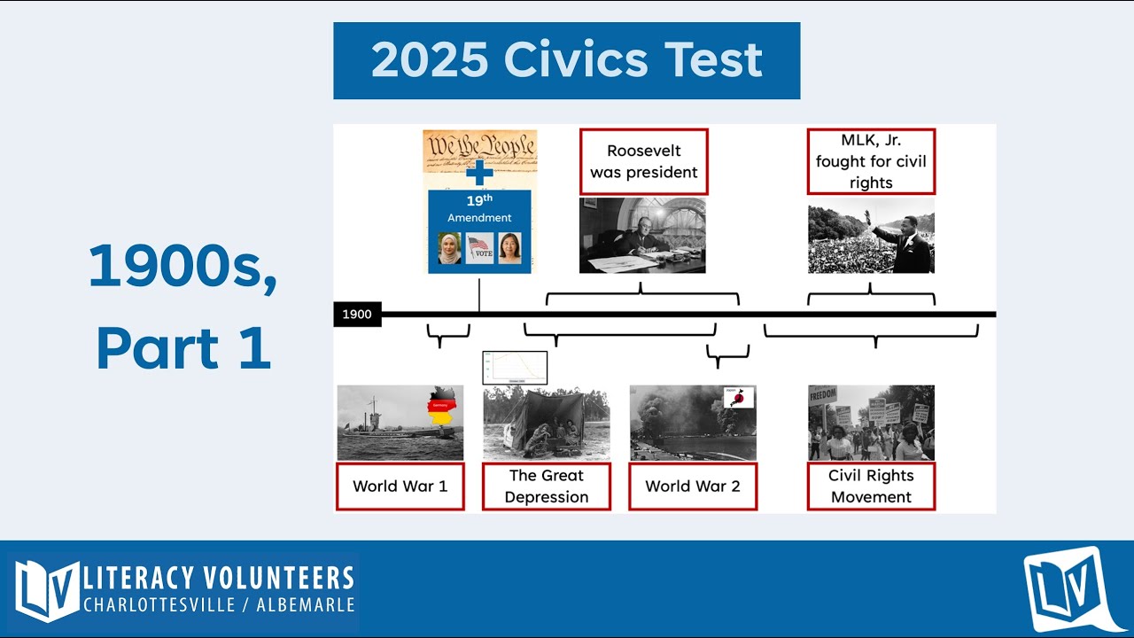 2025 Civics Test: 1900s, Part 1 (Unit 18) - YouTube