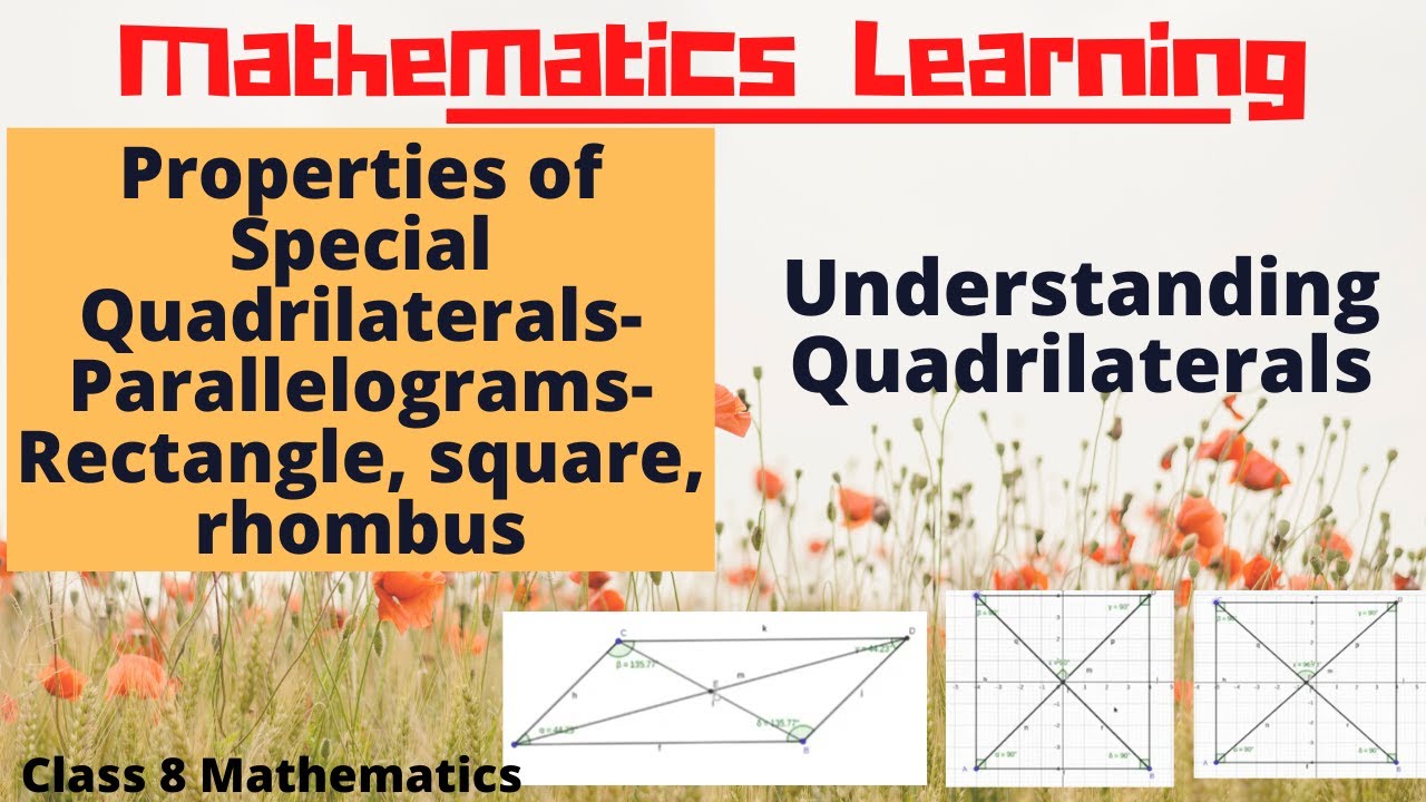 Understanding Quadrilaterals | Properties of a parallelogram | Square ...