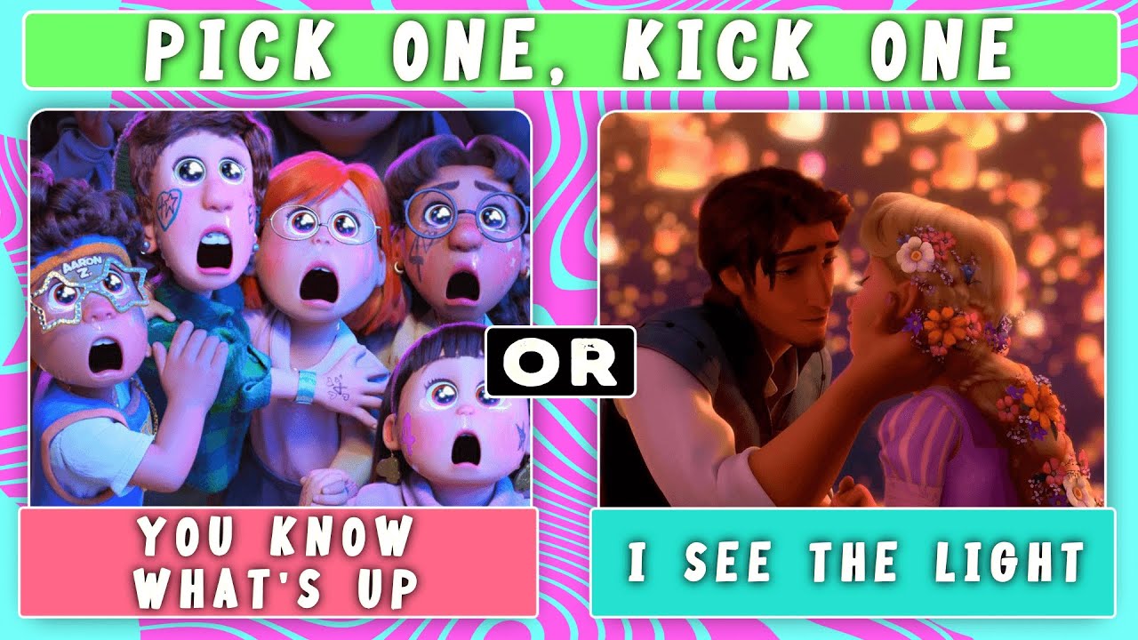 Pick One, Kick One Disney Songs Edition with MUSIC 🎶 - YouTube