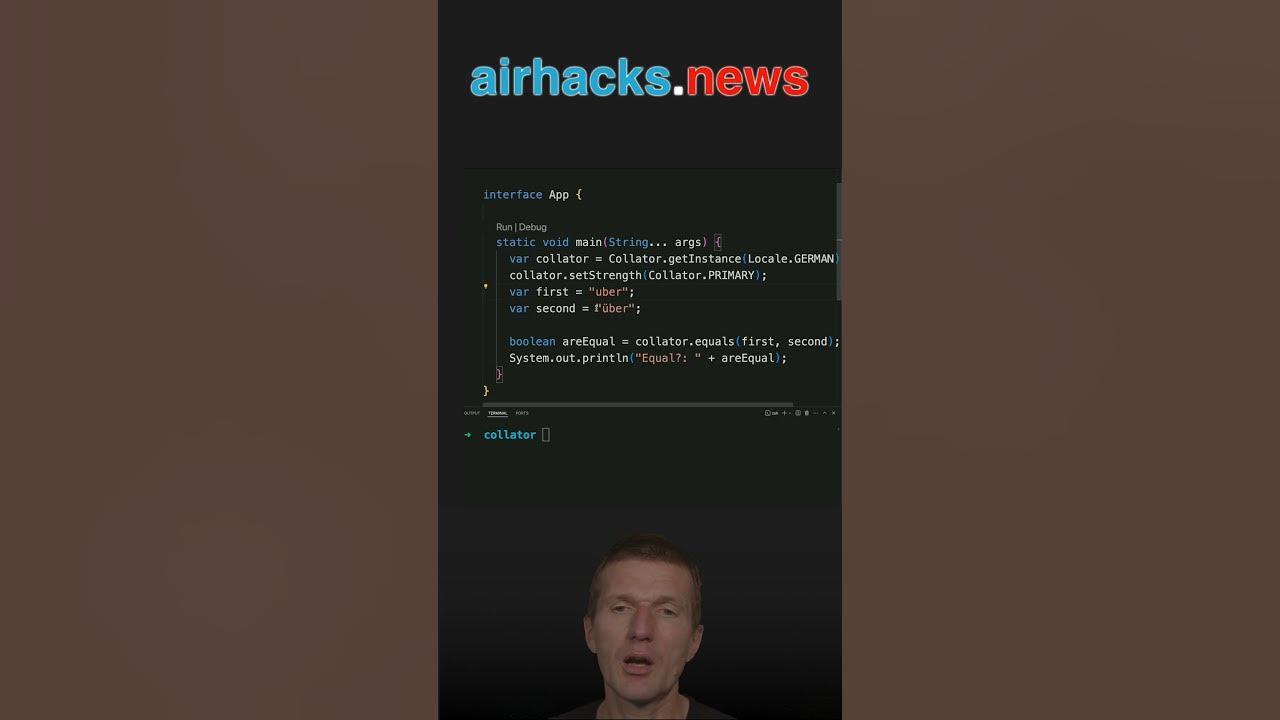 What is a Collator? #java #shorts #coding #airhacks - YouTube