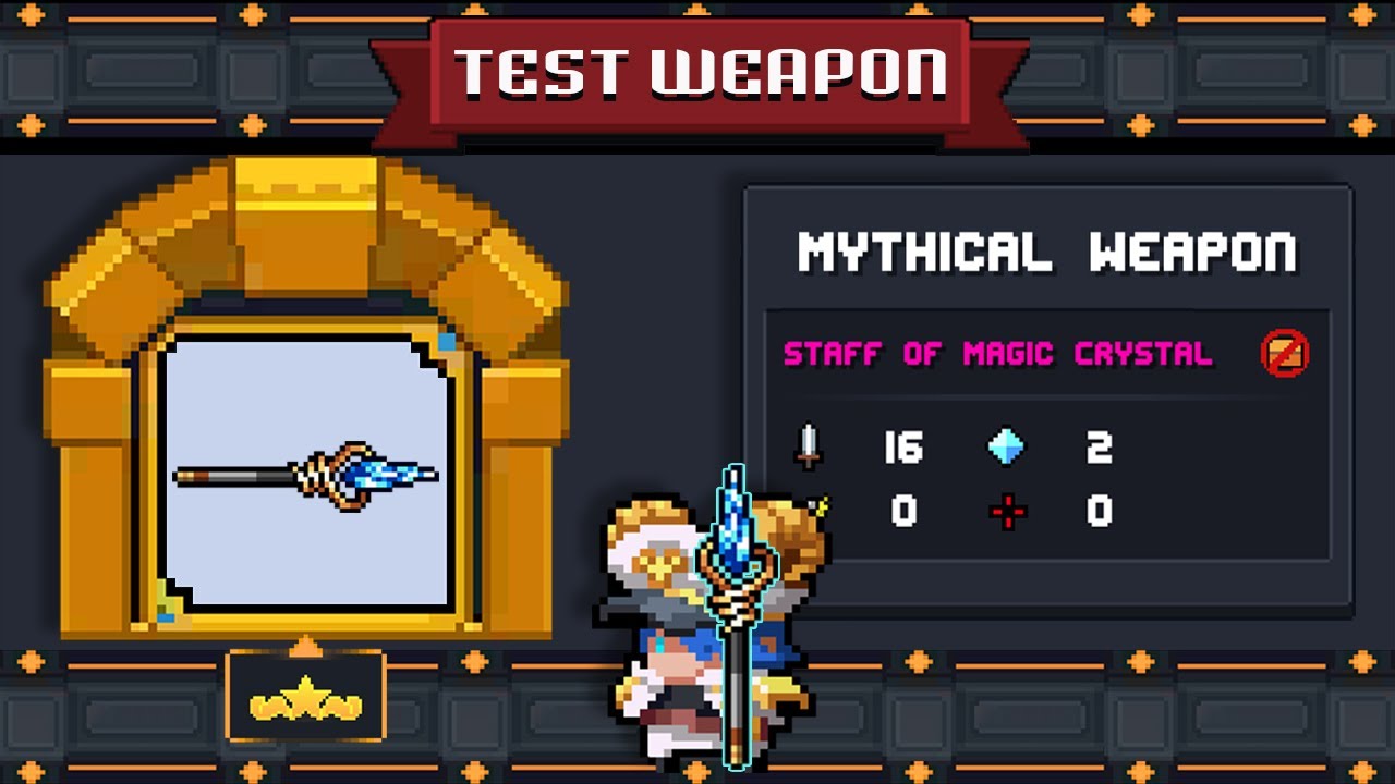 Soul Knight - TEST WEAPON \17/ STAFF OF MAGIC CRYSTAL - YouTube