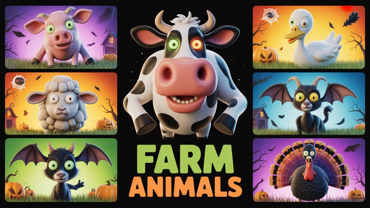 Halloween Farm Animal Sounds Song | Animals and Farm Song for Kids ...